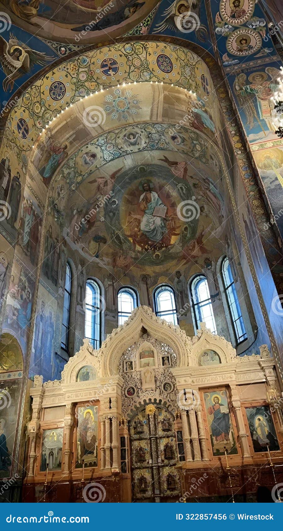 Elaborate Church Altar with Two Windows Editorial Photo - Image of ...