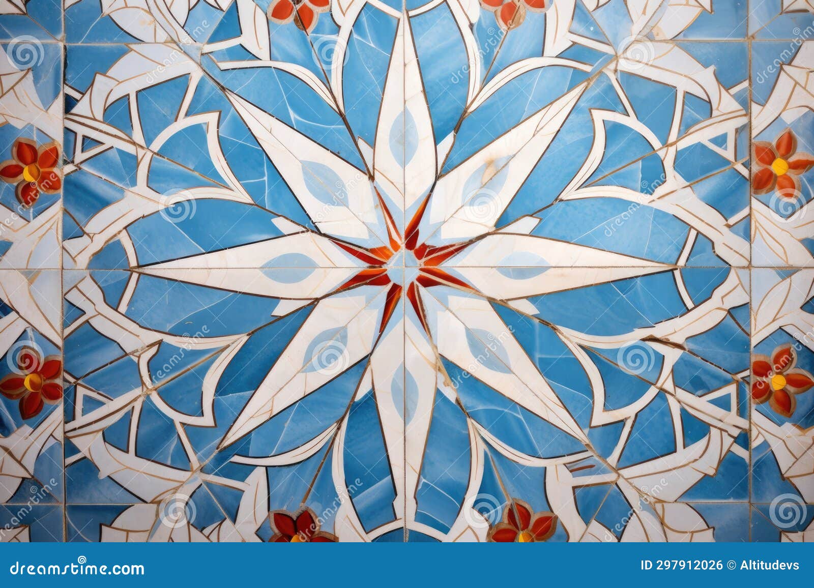 Elaborate Middle Eastern Design on Ceramic Tiles Stock Photo - Image of ...