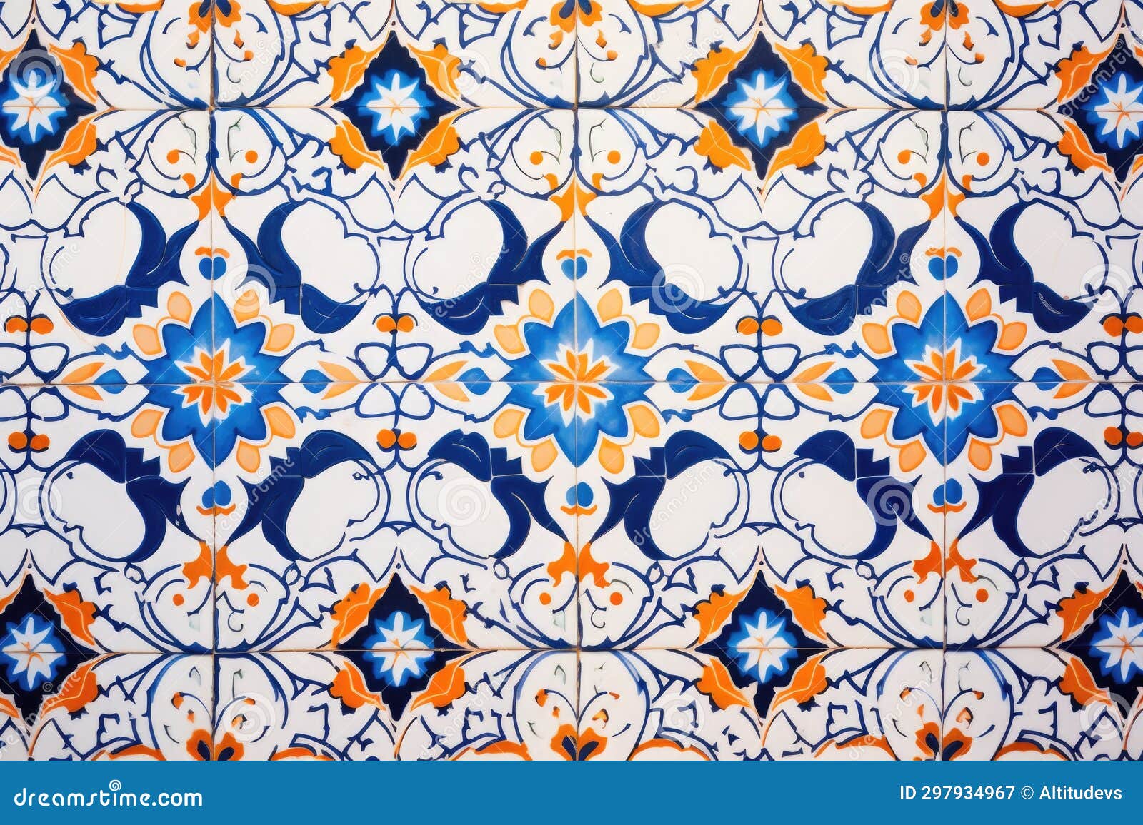 Elaborate Middle Eastern Design on Ceramic Tiles Stock Image - Image of ...