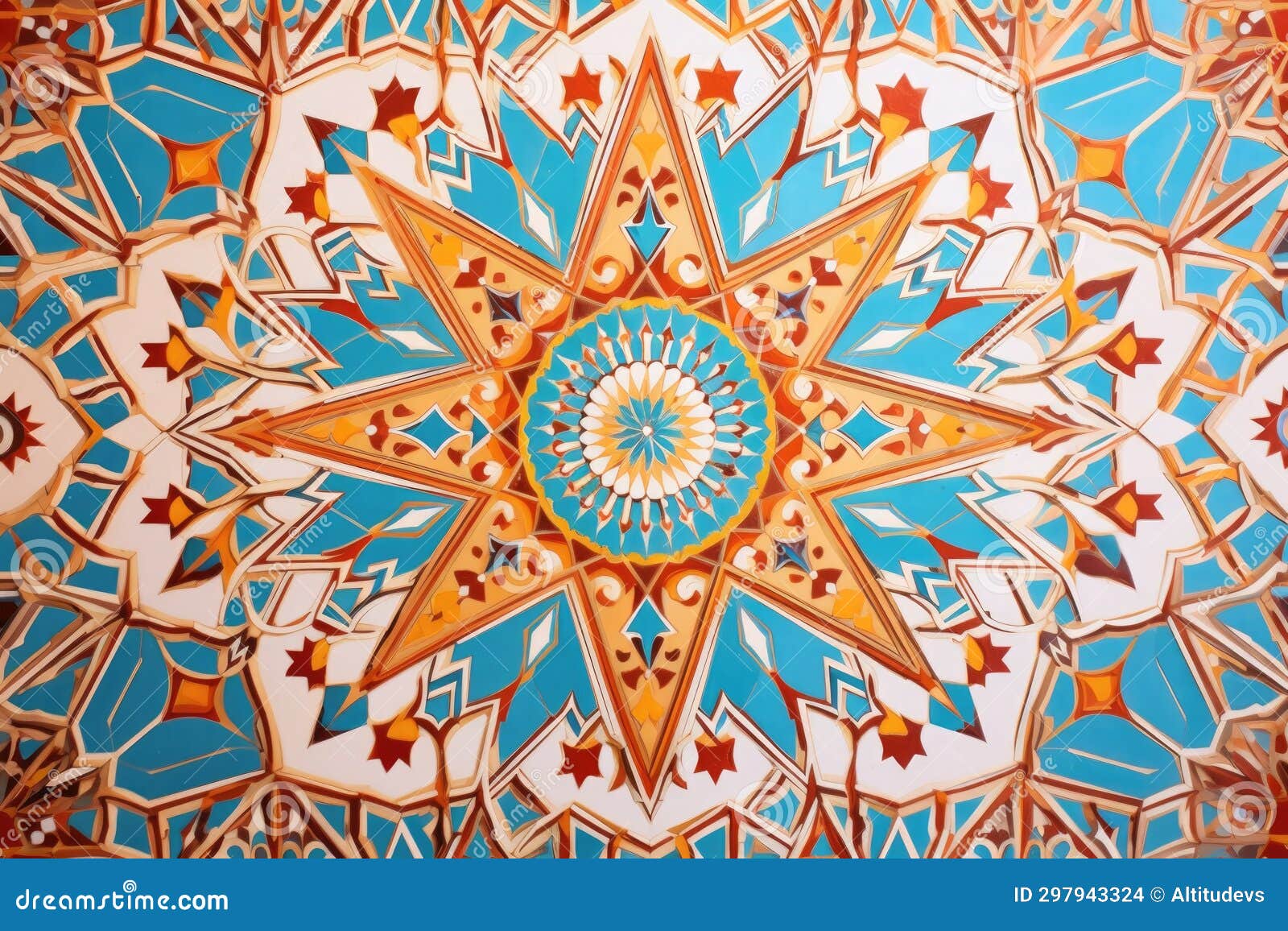 Elaborate Middle Eastern Design on Ceramic Tiles Stock Photo - Image of ...