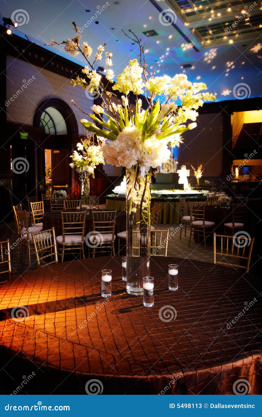 Elaborate Table Setting at a Wedding Reception Stock Image - Image of ...
