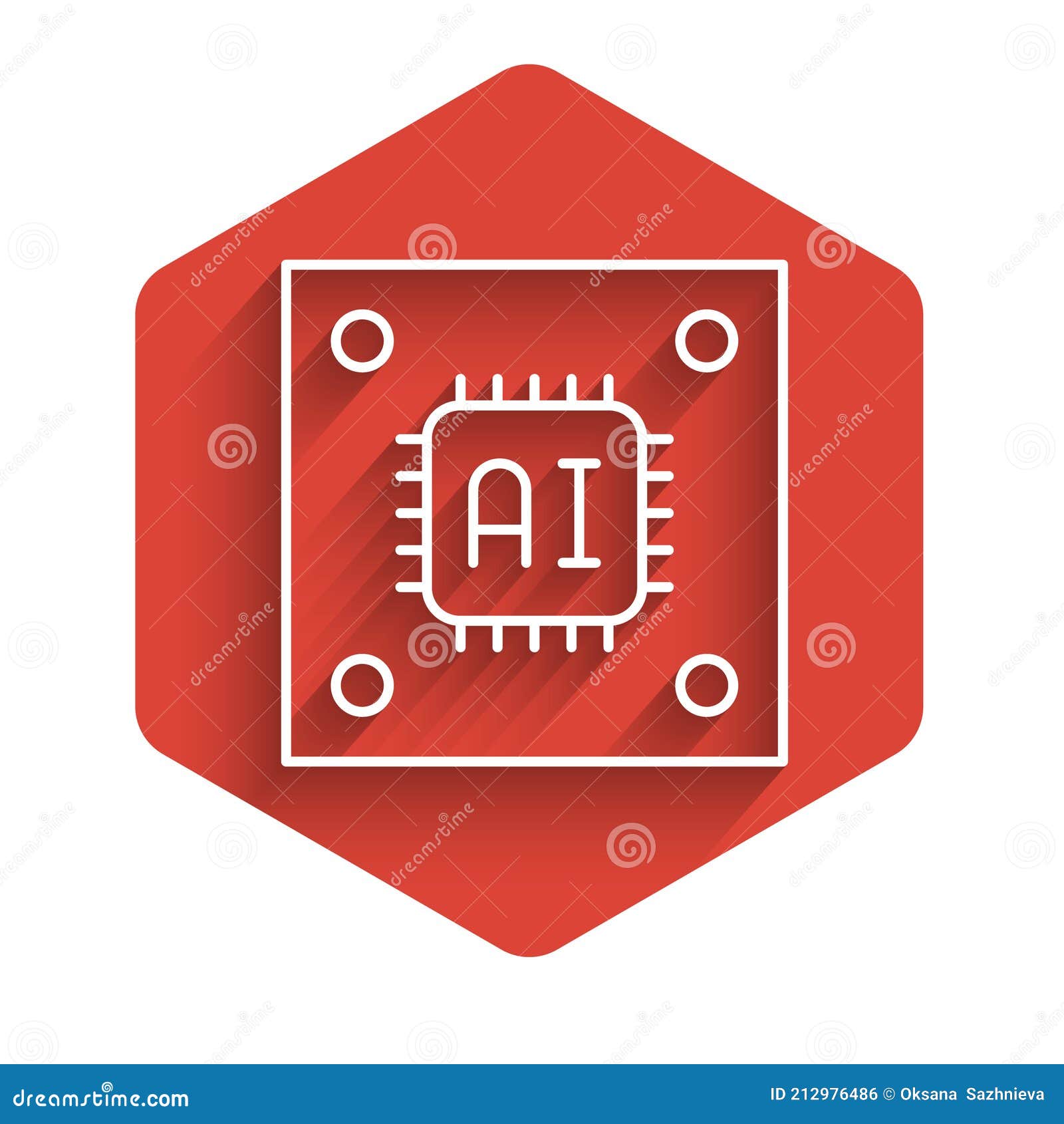 Elaboratore Di Computer a Linea Bianca Con Microcircuiti Icona Cpu ...