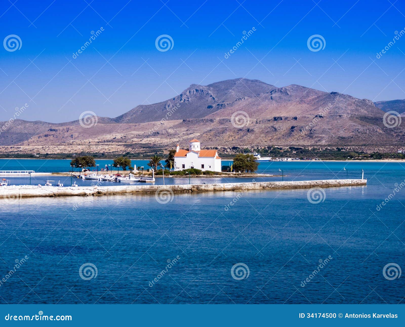 Elafonisos Island stock photo. Image of quay, shore, port - 34174500