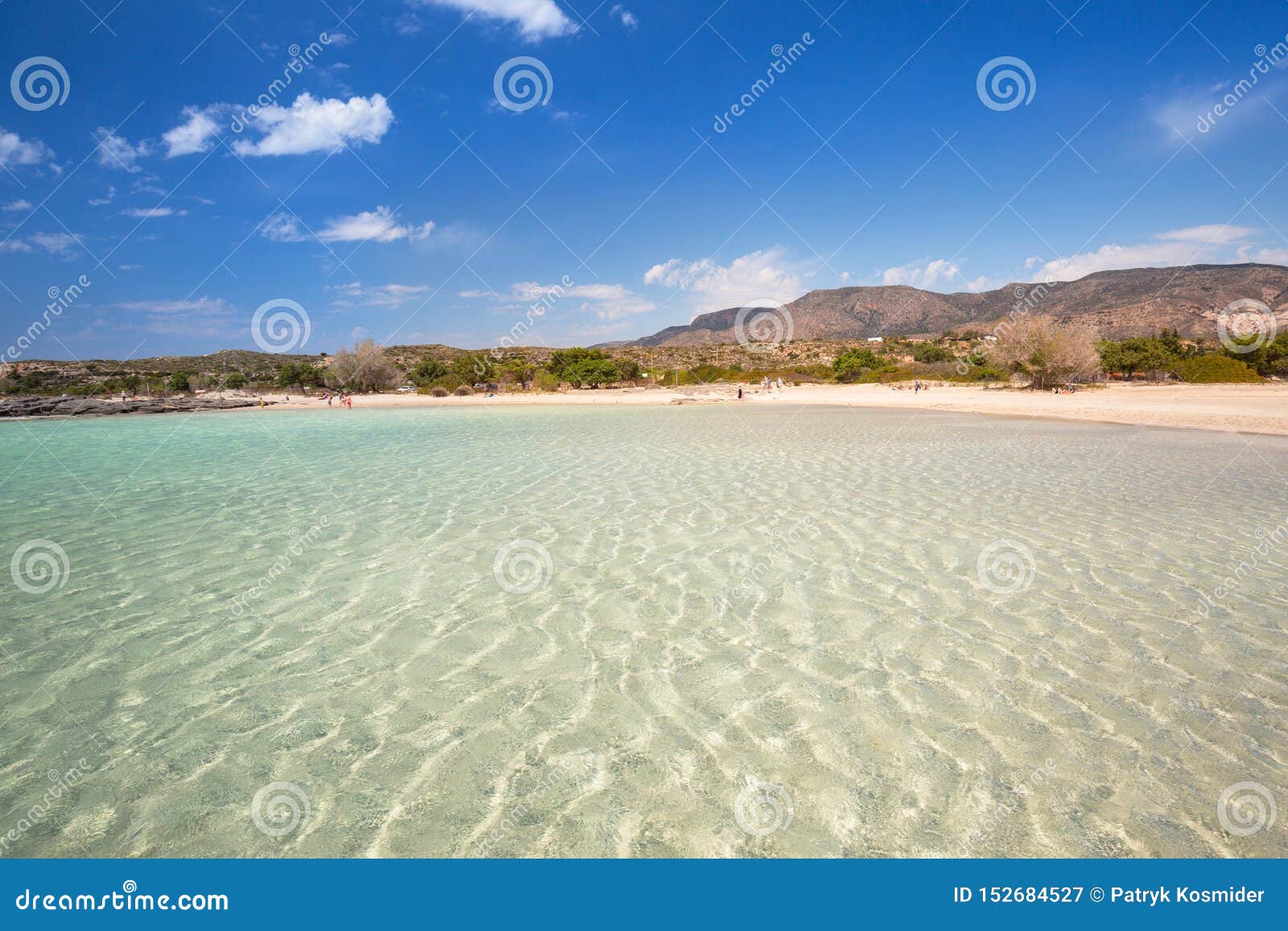 Elafonissi Beach with Pink Sand on Crete, Greece Stock Image - Image of ...