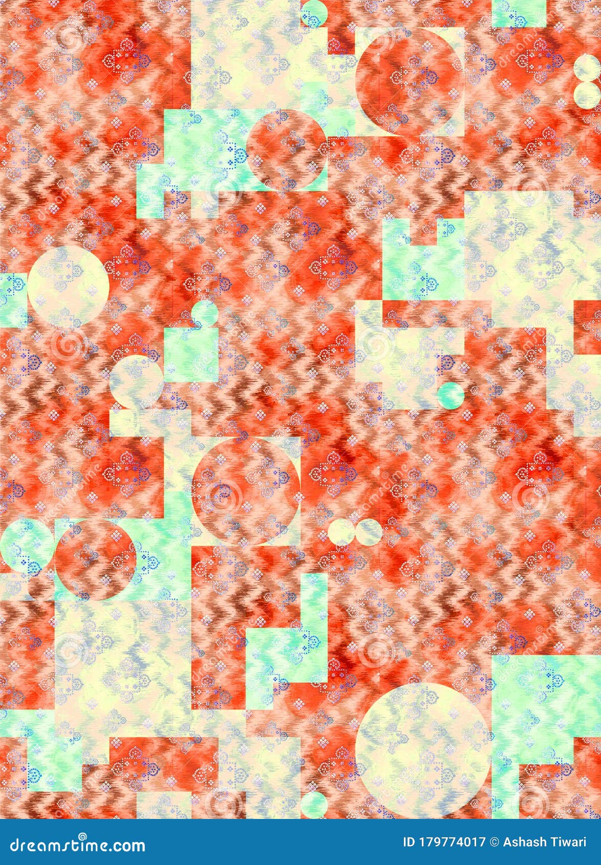 Elagance Mix Object Pattern with Color Backgound Stock Illustration ...