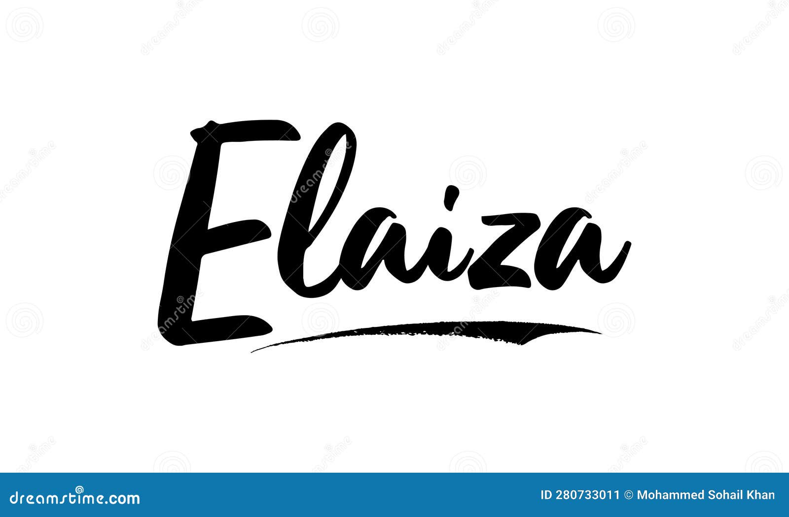 Elaiza Elegant Bold Typography Lettering Text Vector Design Quote Stock ...