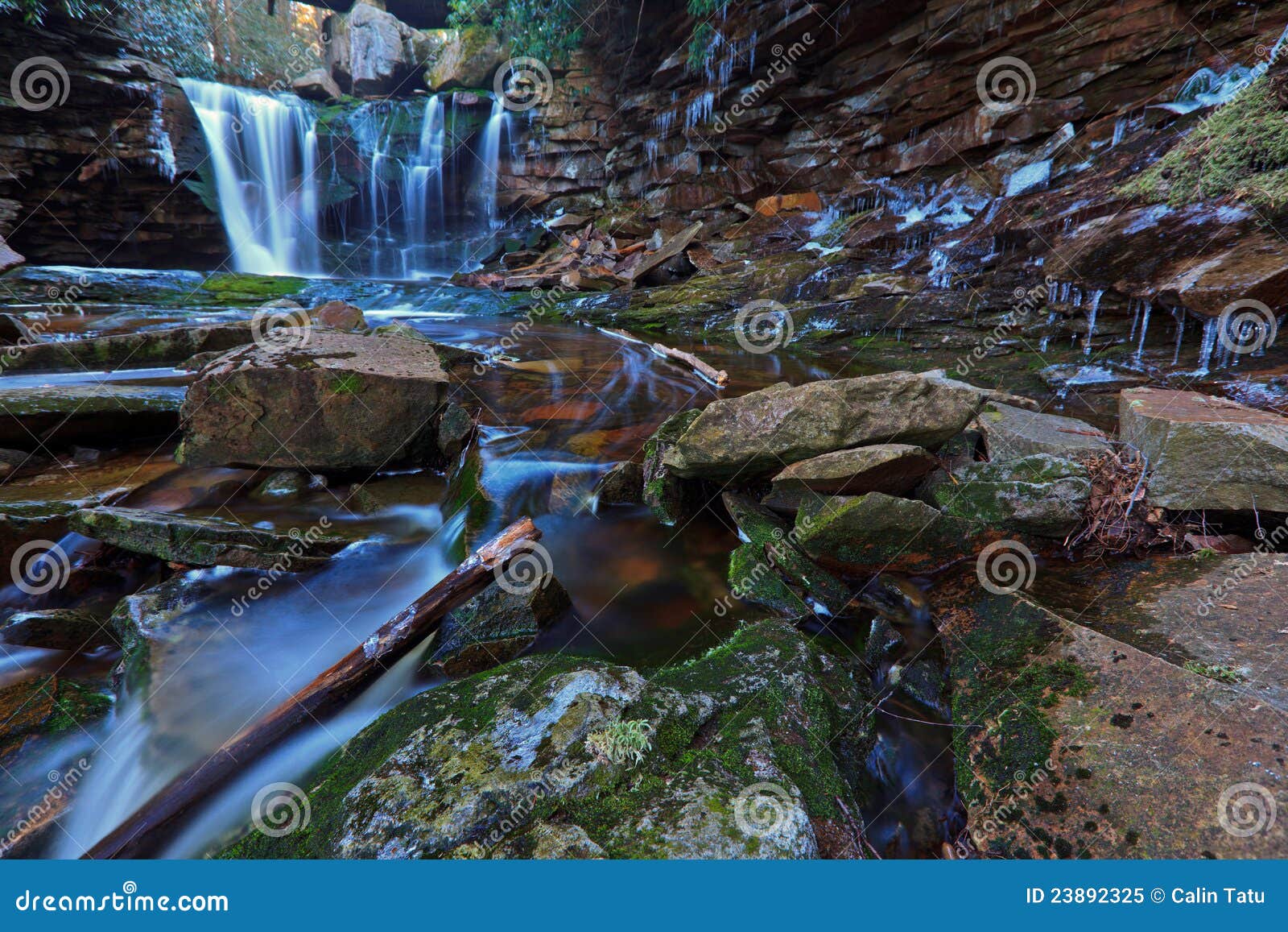 Elakala Waterfalls in Early Spring Stock Image - Image of fresh ...
