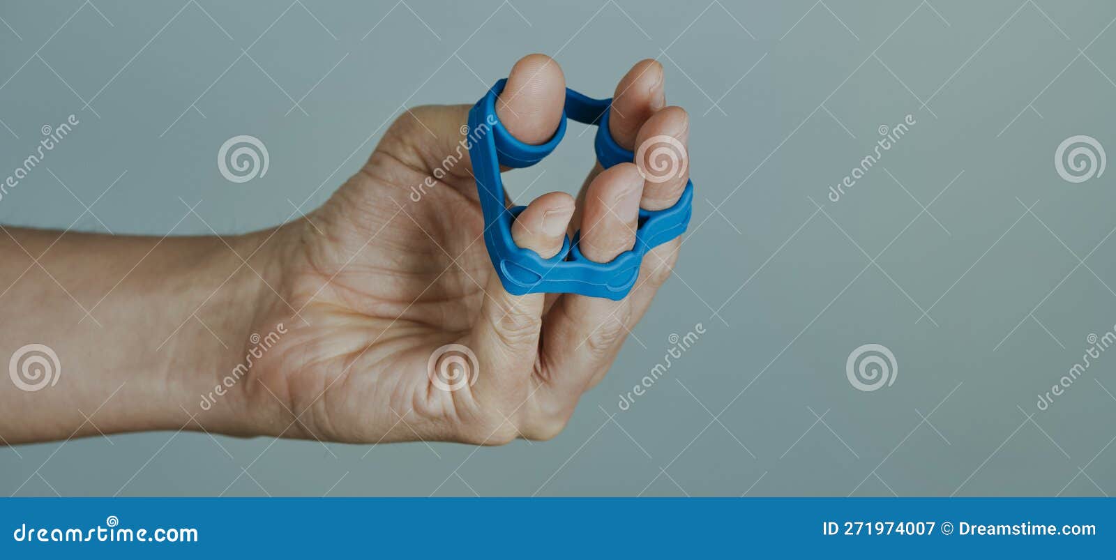 Elastic Band To Exercise the Fingers, Banner Format Stock Image - Image ...