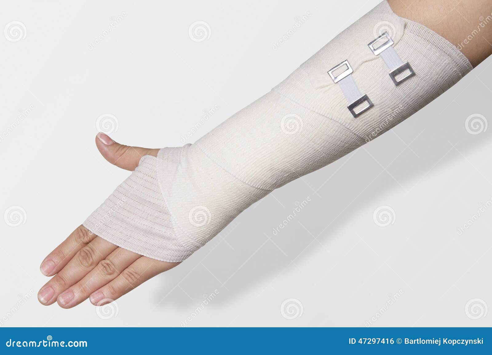 Elastic bandage on hand stock photo. Image of finger - 47297416