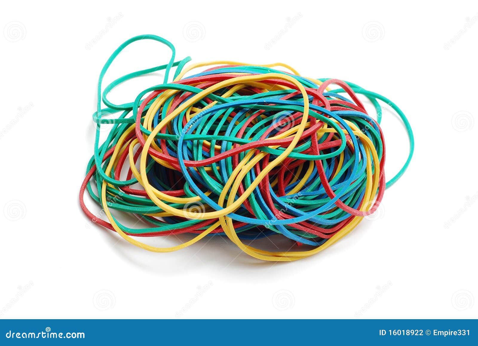 Elastic bands stock photo. Image of bind, coloured, heap - 16018922