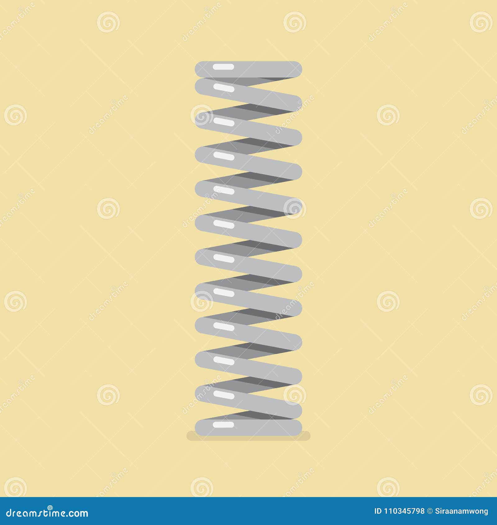 Elastic Metal Spring, Vector Icon | CartoonDealer.com #57000990
