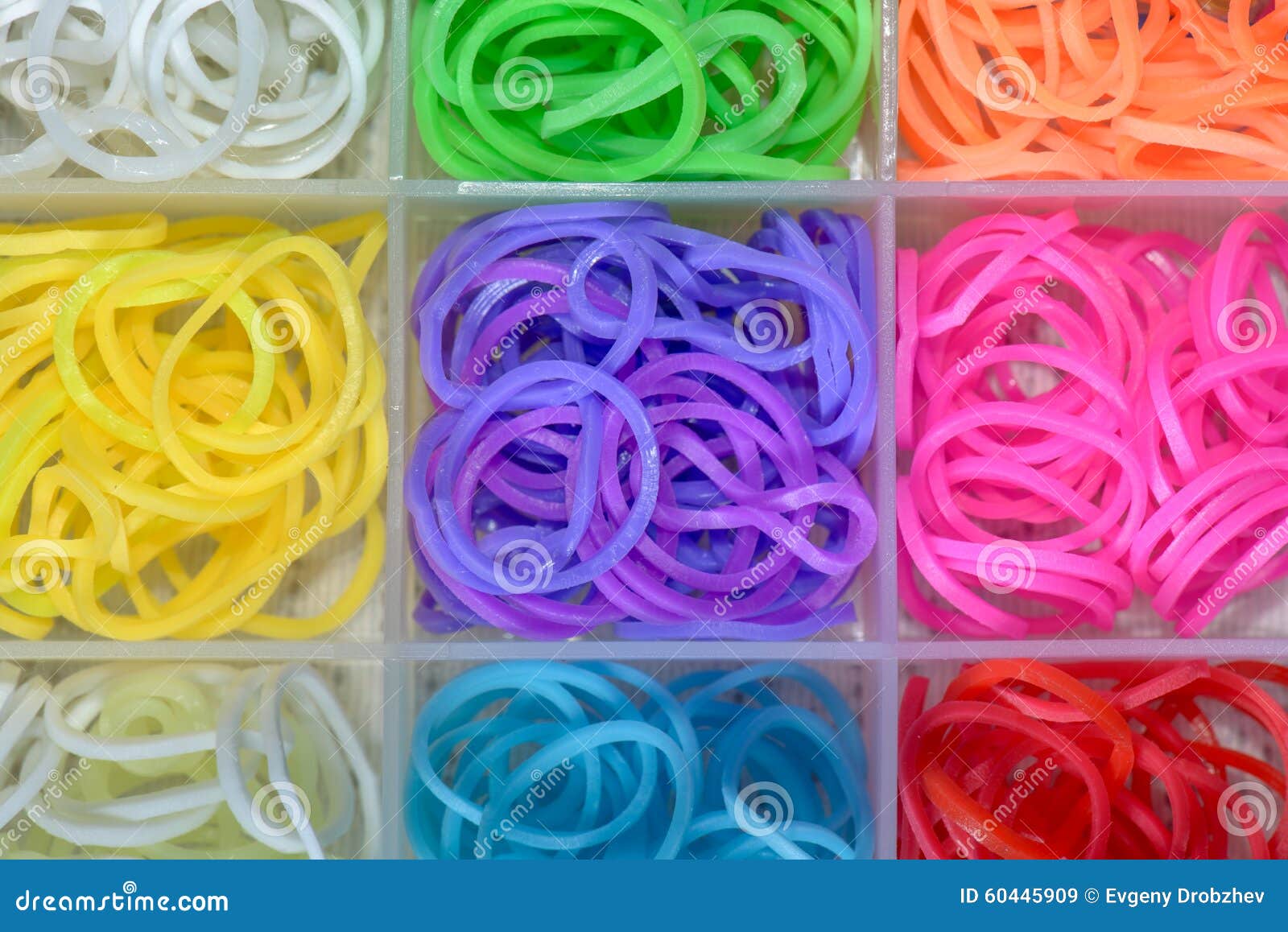 Elastic rainbow loom bands stock image. Image of loom - 60445909
