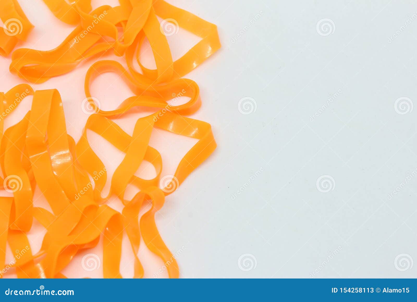 Elastic Rubber Bands on a White Background. Stock Image - Image of ...