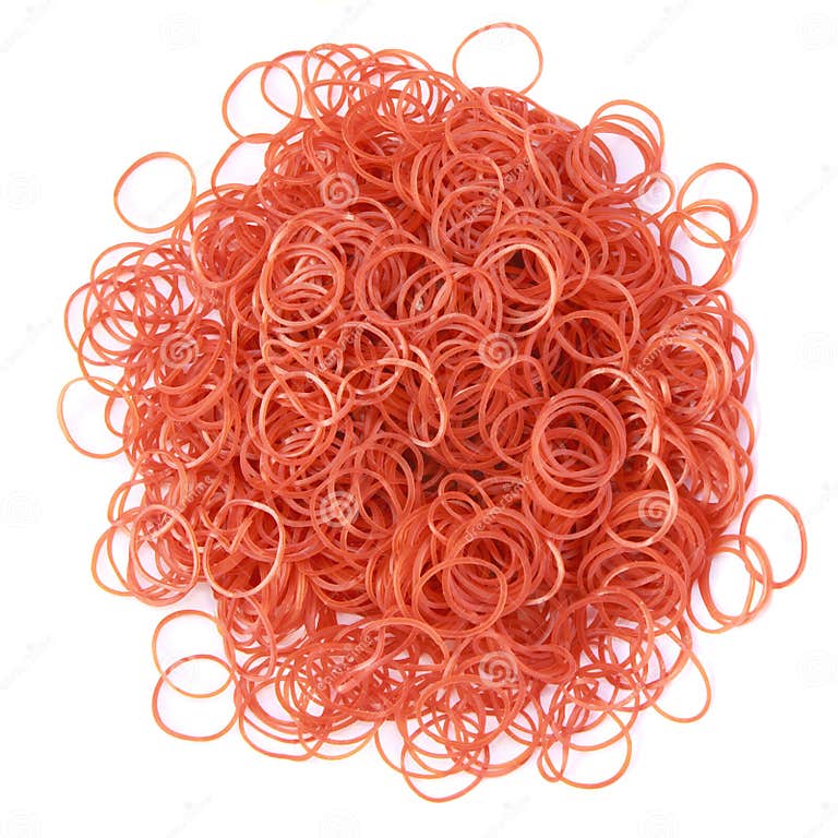 Elastic Rubber on White Background Stock Image - Image of multi ...