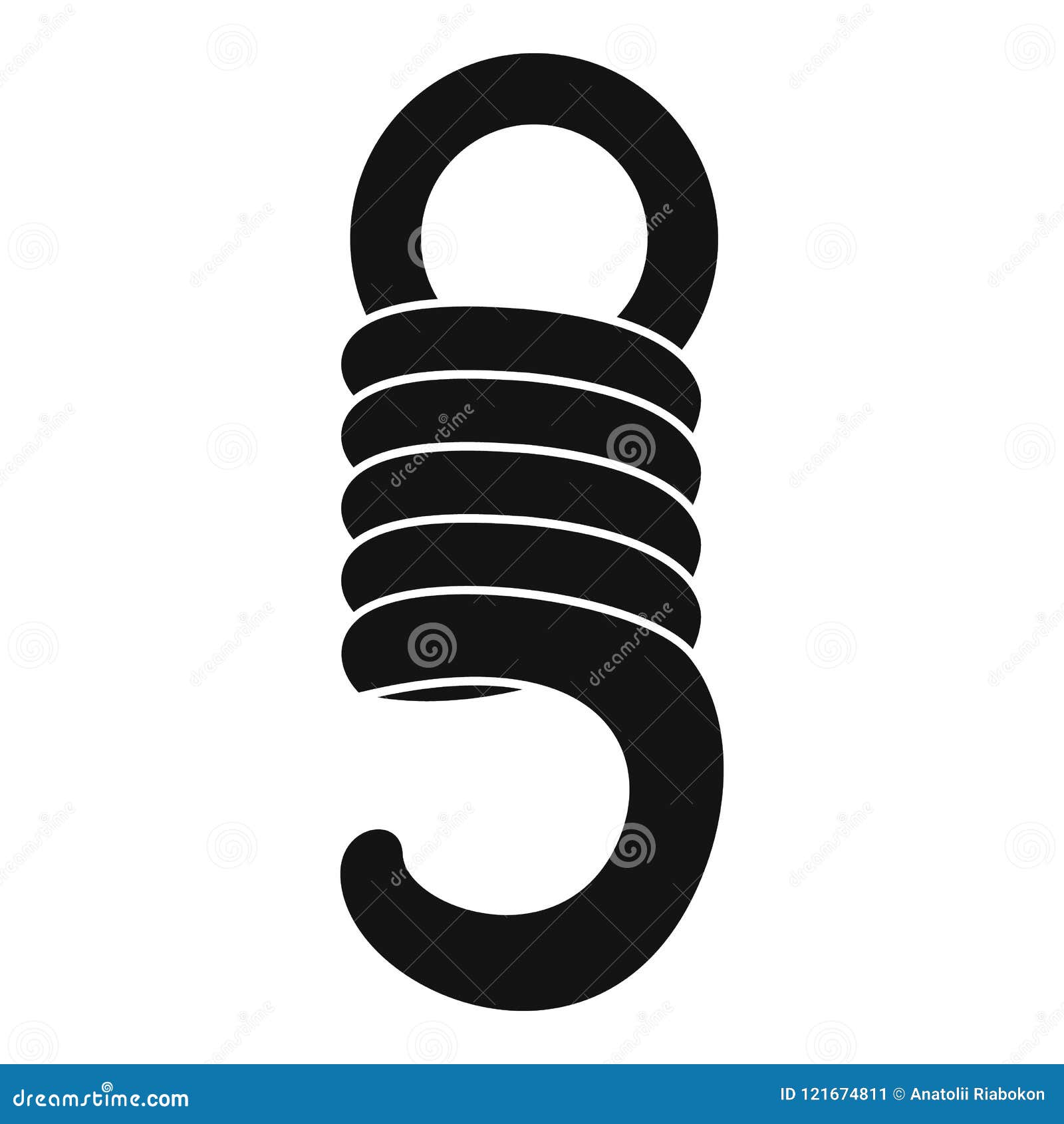 Elastic Spring Icon, Simple Style Stock Vector - Illustration of sign ...