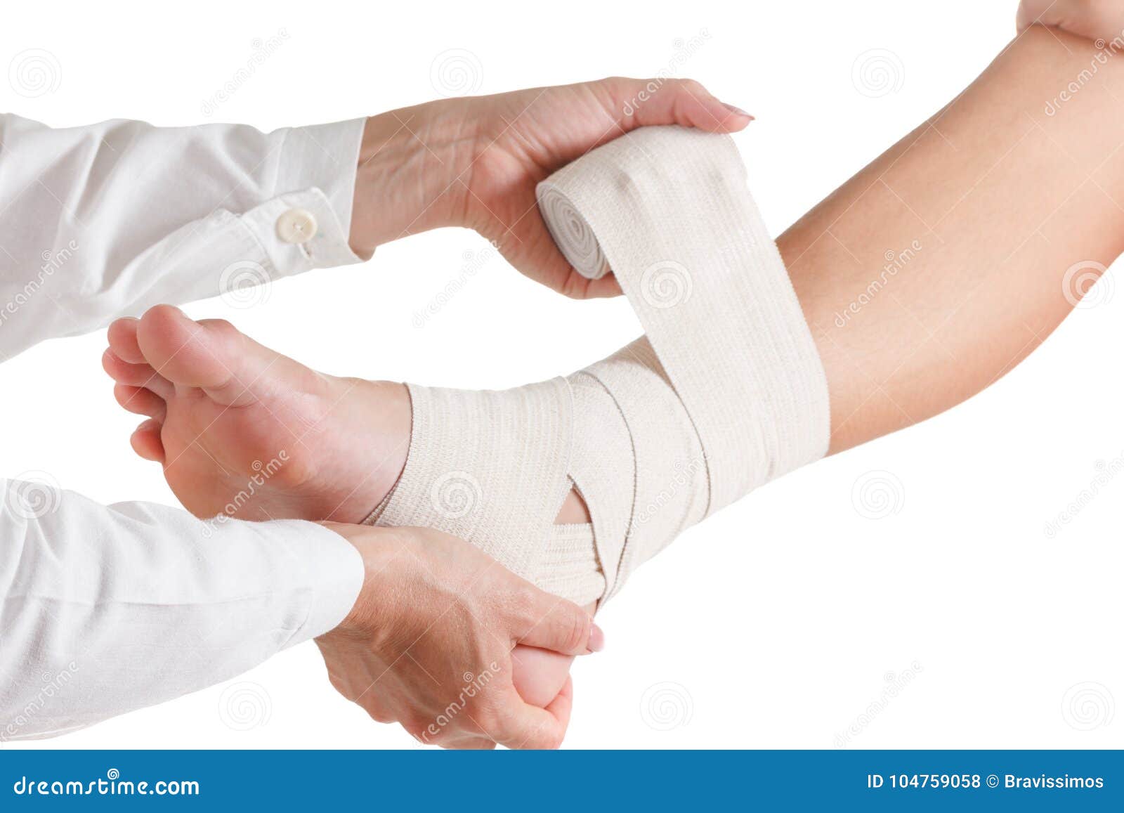 Elastic Supportive Orthopedic Bandage, Compression Stabilizer Ankle, on ...