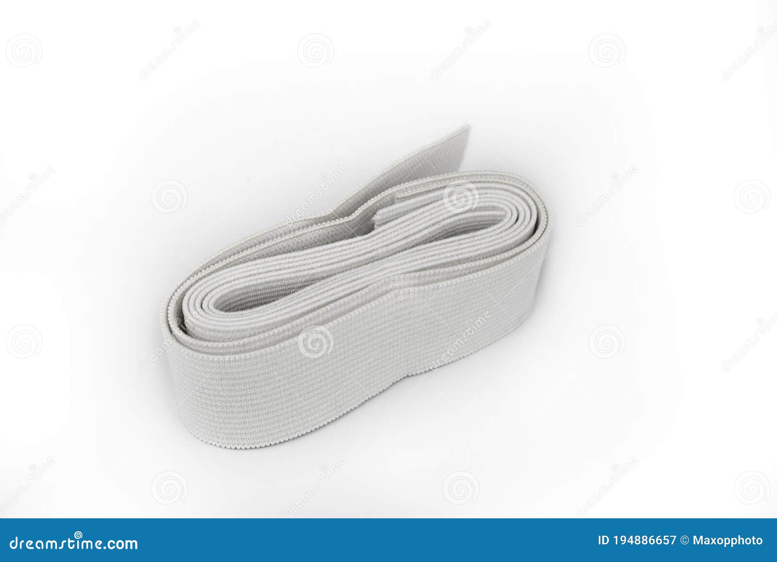 Elastic Textile Rubber for Clothes on a White Stock Image - Image of ...