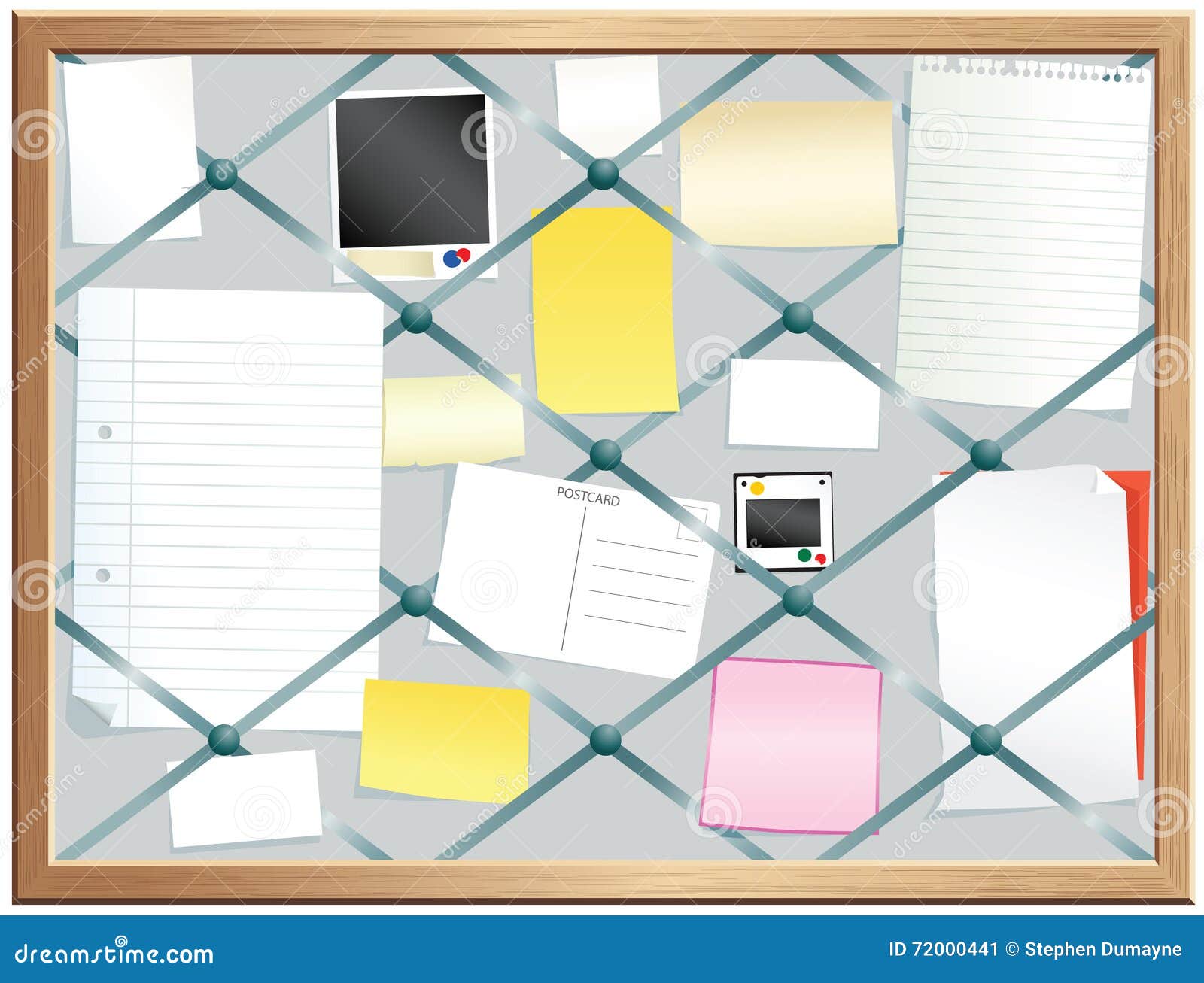 Elastische pinboard vector illustratie. Illustration of gevormd - 72000441