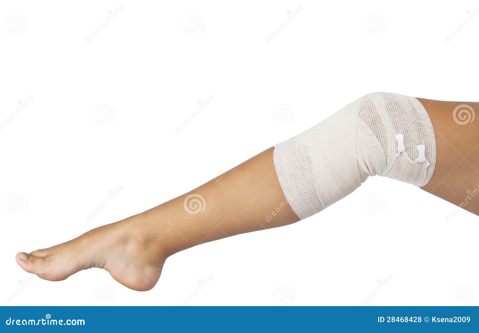 Elastischer Verband Auf Den Kniegelenken Stockfoto - Bild von ...