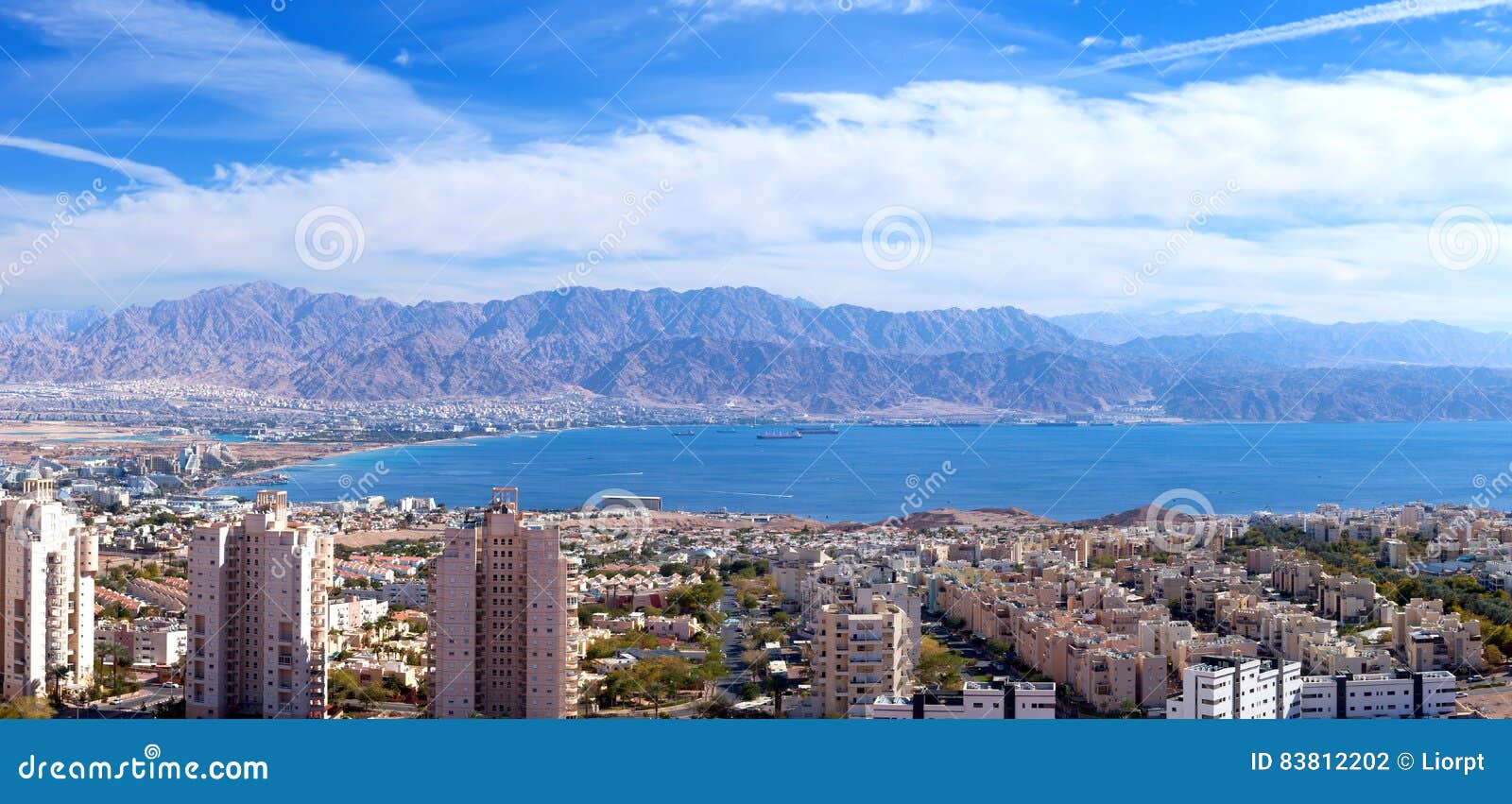 Elat, Israel - Luftbild stockfoto. Bild von ufer, himmel - 83812202