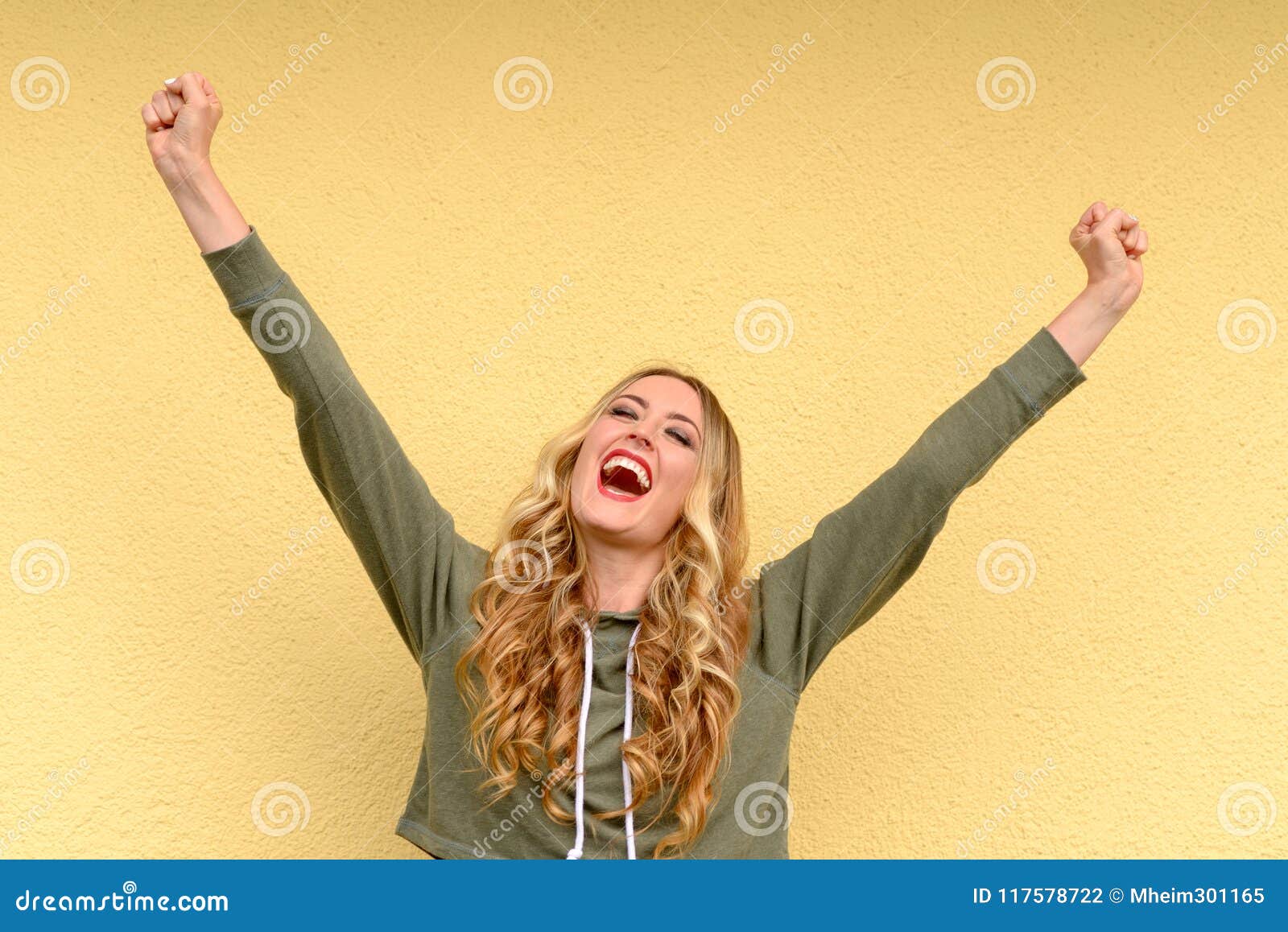 Elated Joyful Young Woman Cheering Stock Photo - Image of woman, lucky ... Elated Joyful Young Woman Cheering Stock Photo - Image of woman, lucky ...