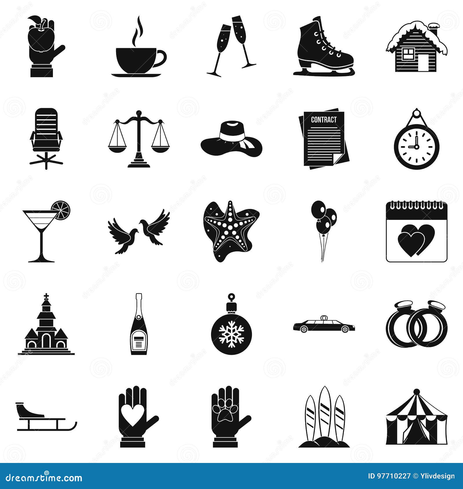 Elation Icons Set, Simple Style Stock Vector - Illustration of family ...
