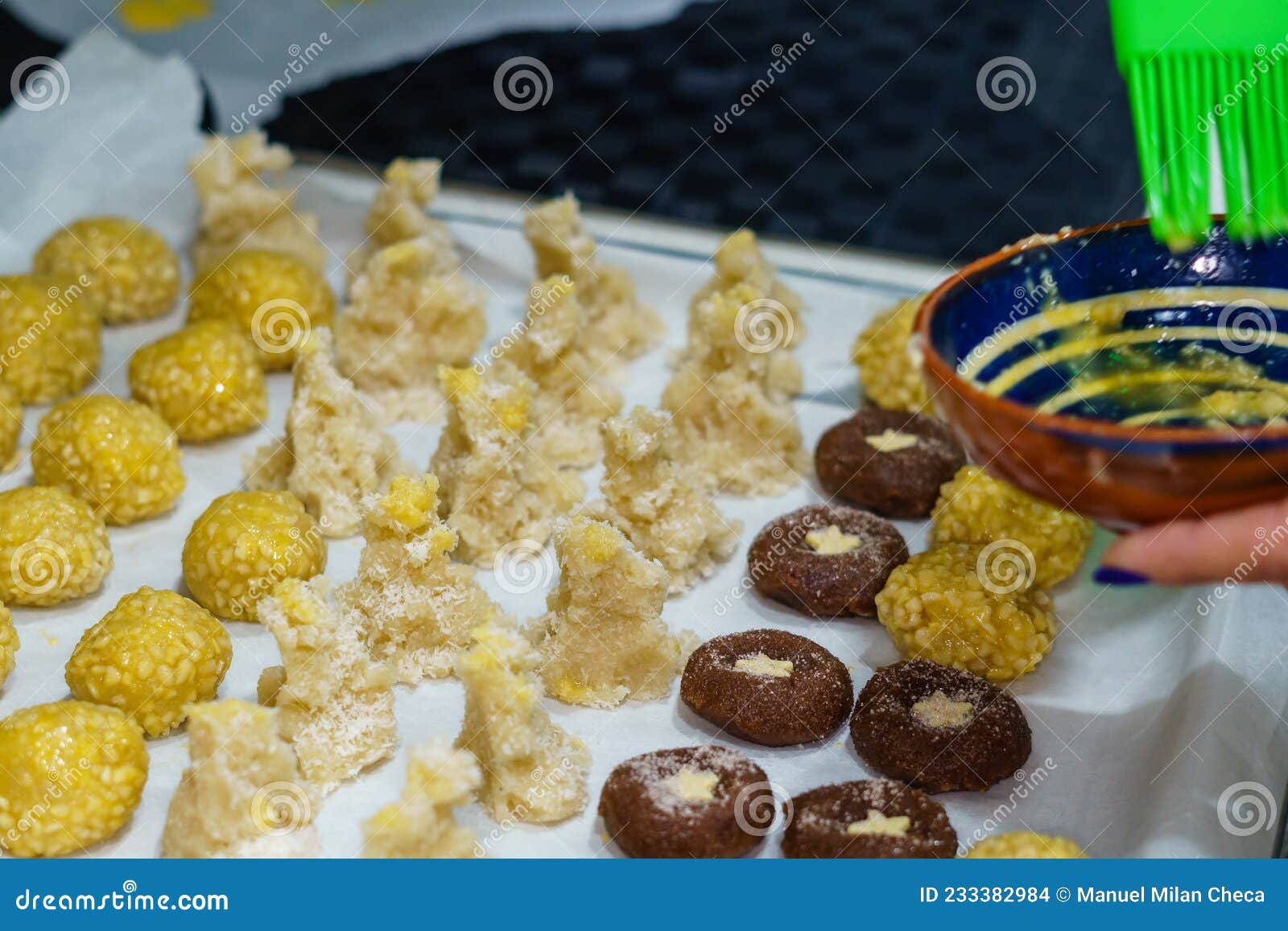 Elavoration of Panellets, Typical Sweet of Catalonia, Spain, Based on ...