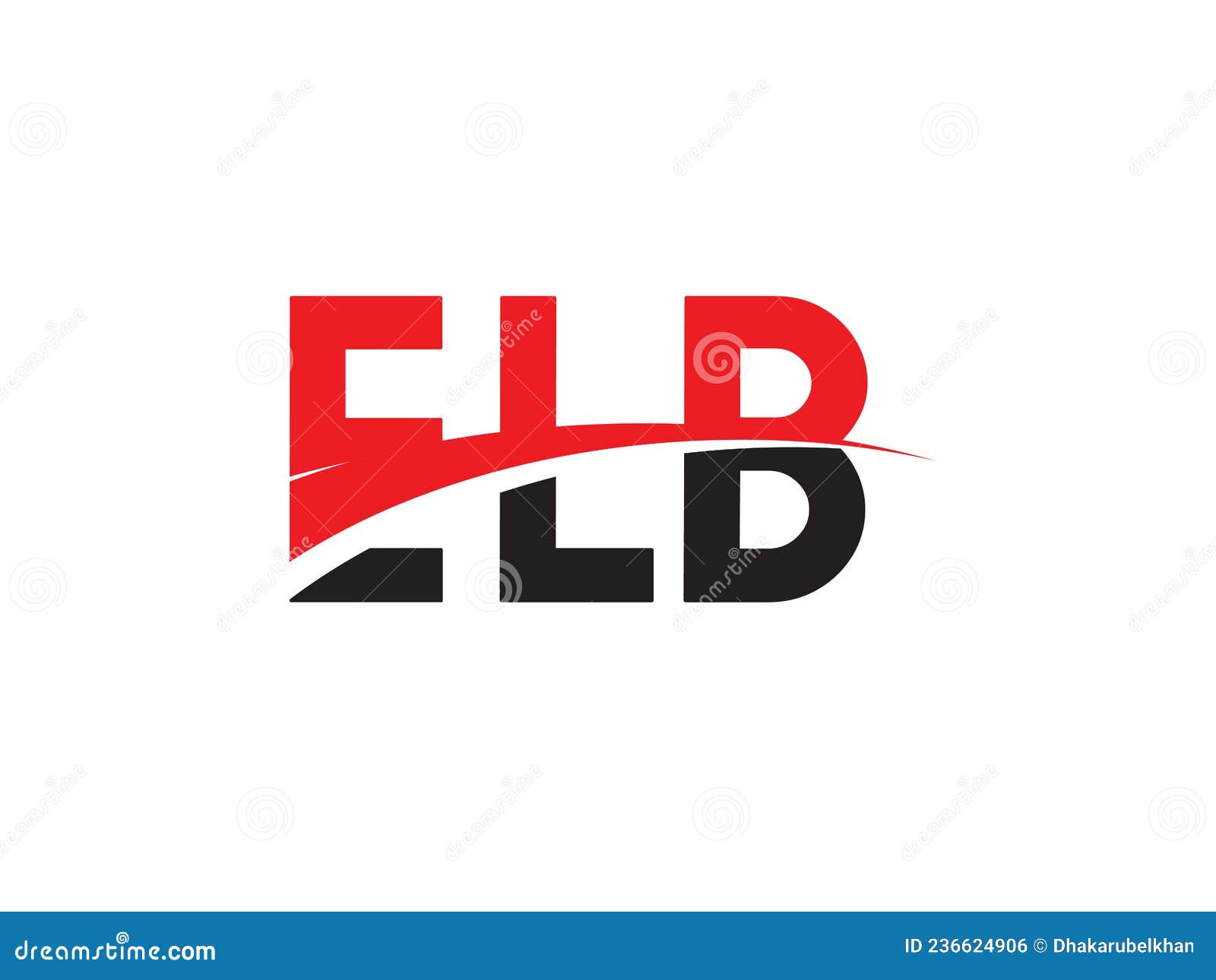 ELB Letter Initial Logo Design Vector Illustration Stock Photo - Image ...