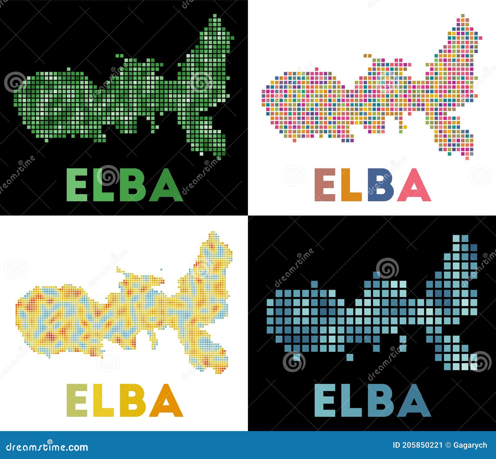 Elba map. stock vector. Illustration of italian, republic - 205850221