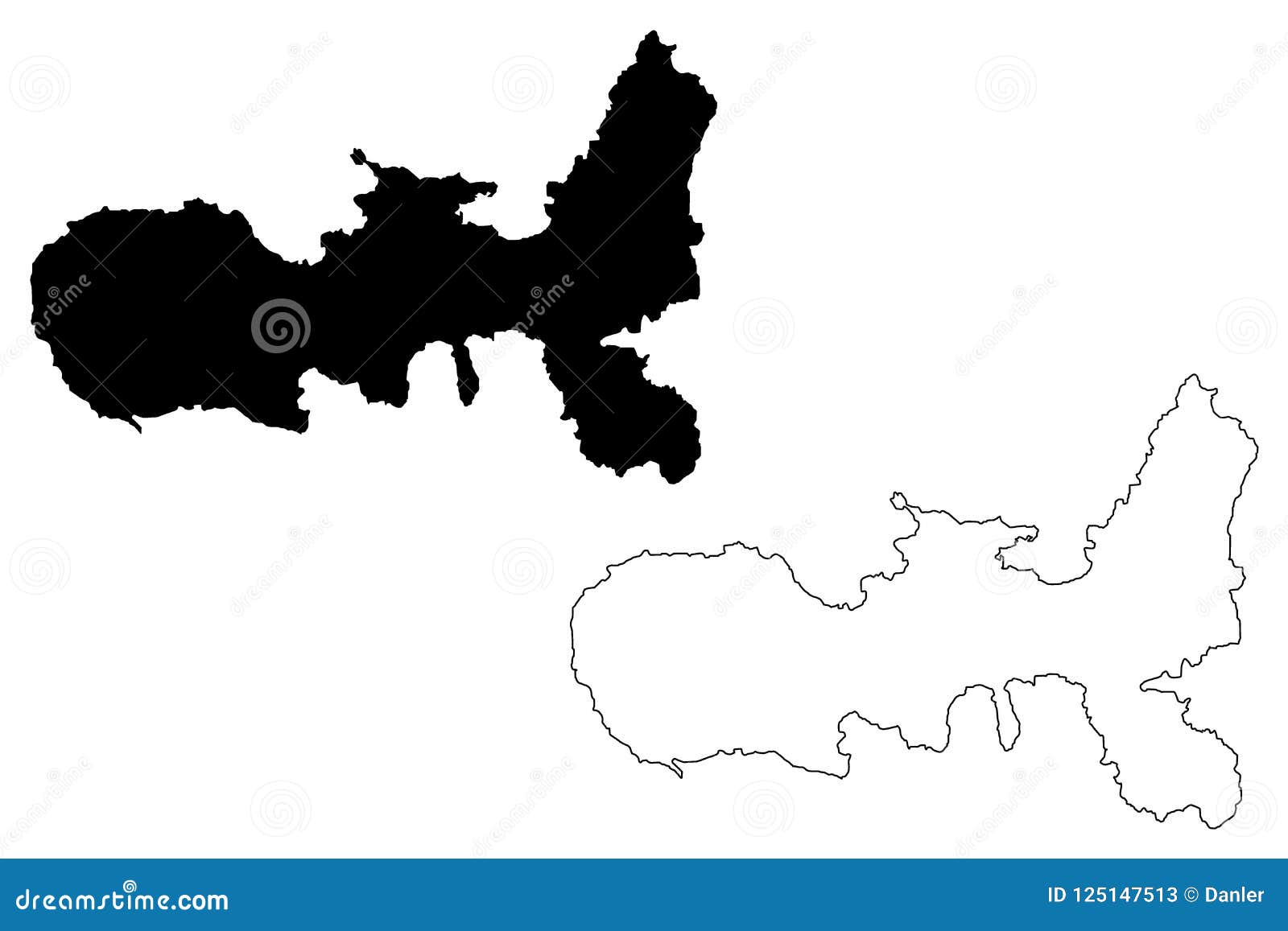 Elba map vector stock vector. Illustration of contour - 125147513