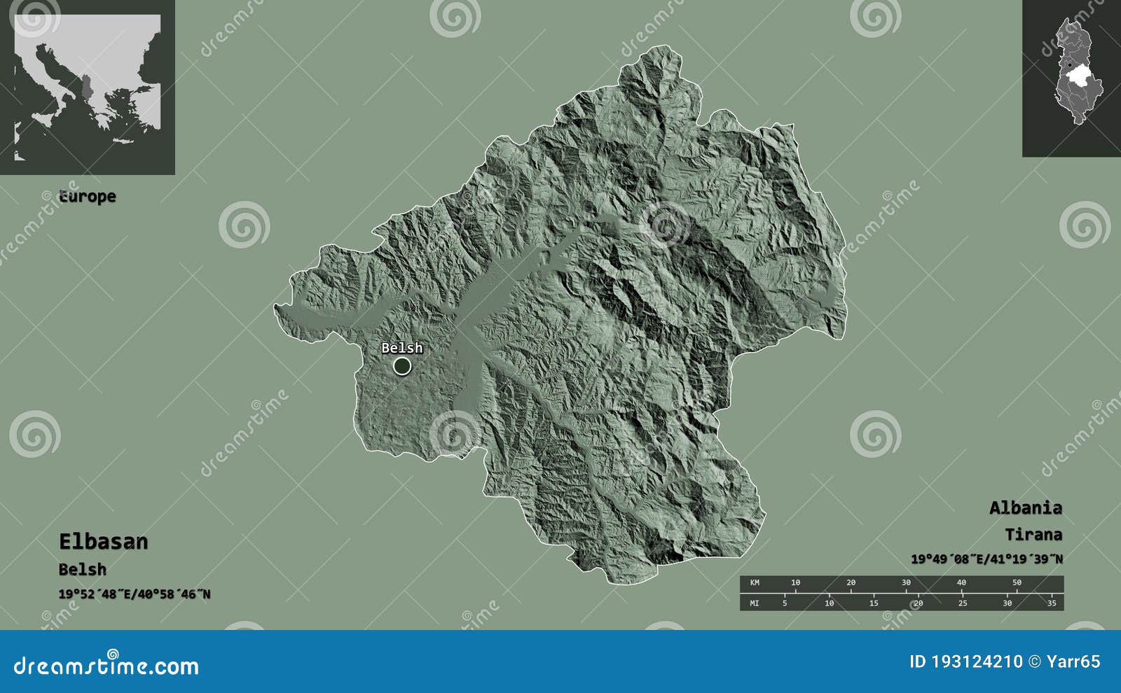 Elbasan, County of Albania,. Previews. Administrative Stock ...