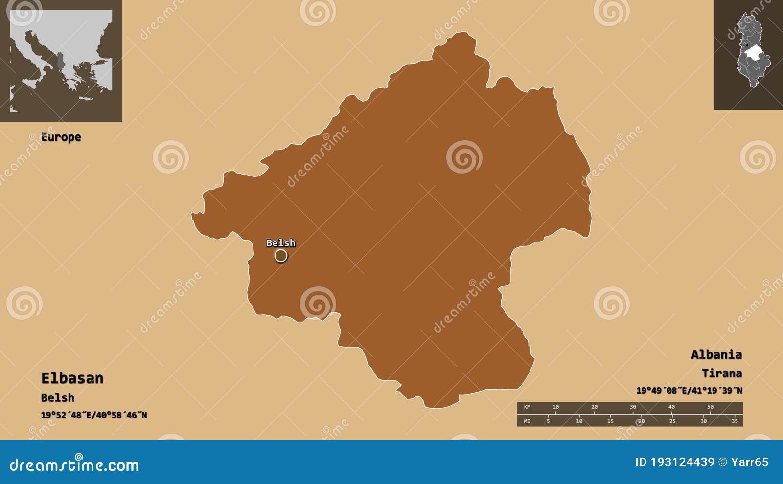 Elbasan, County of Albania,. Previews. Pattern Stock Illustration ...