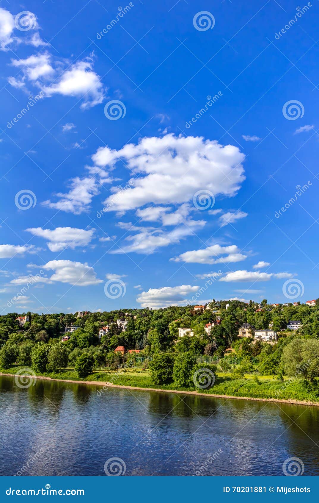 Elbe river and valley stock image. Image of saxony, panorama - 70201881