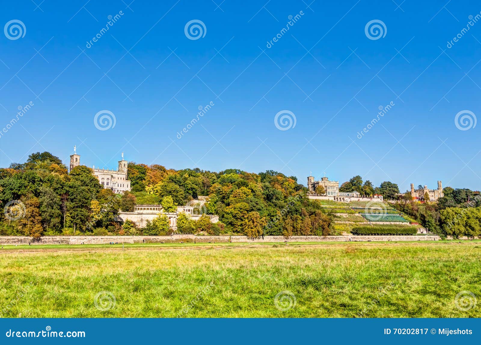 Elbe River and Valley in Dresden Stock Image - Image of capital ...