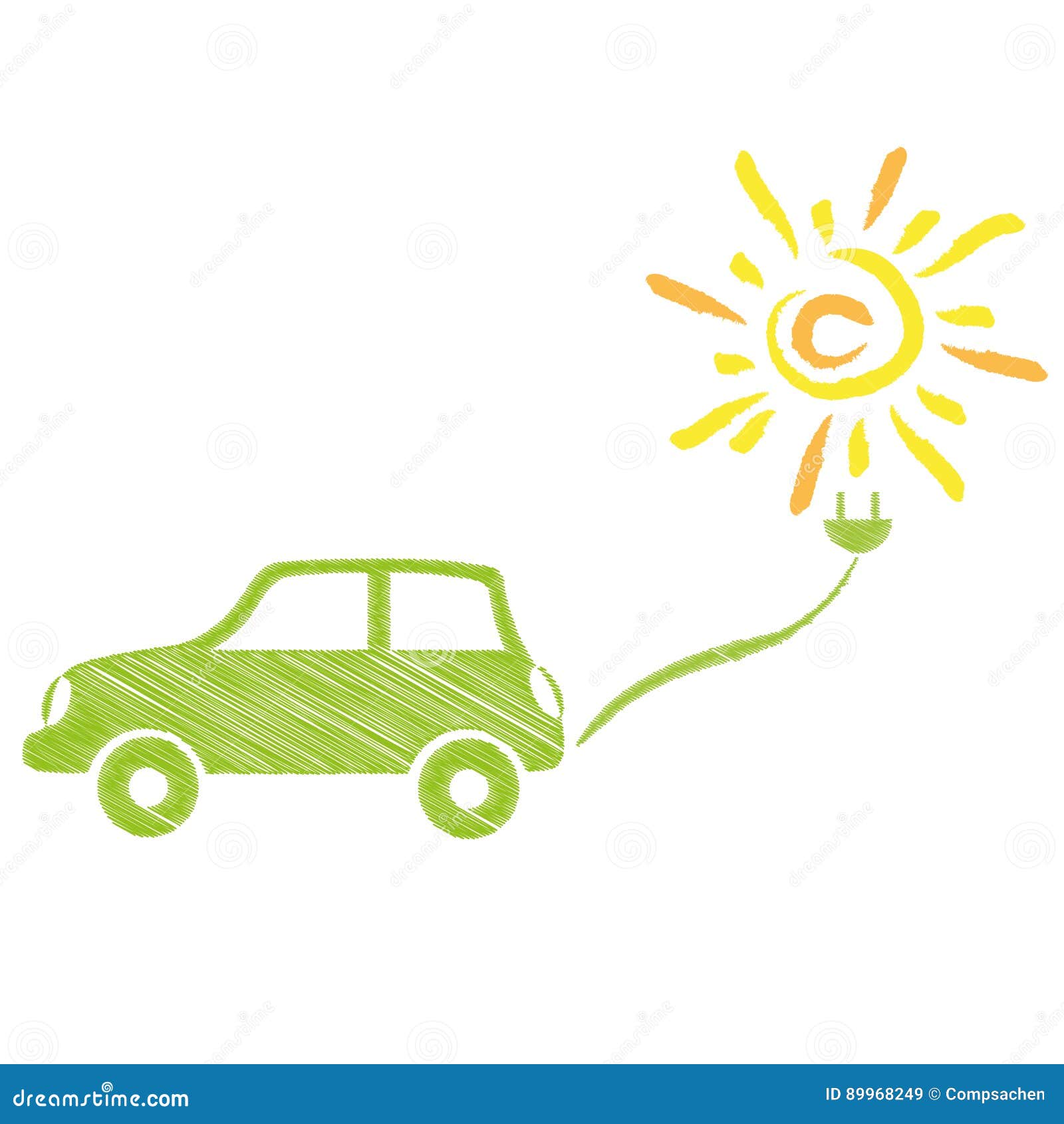 Elbil-, Elektricitetsbil- Och Ecobillogo Vektor Illustrationer ...