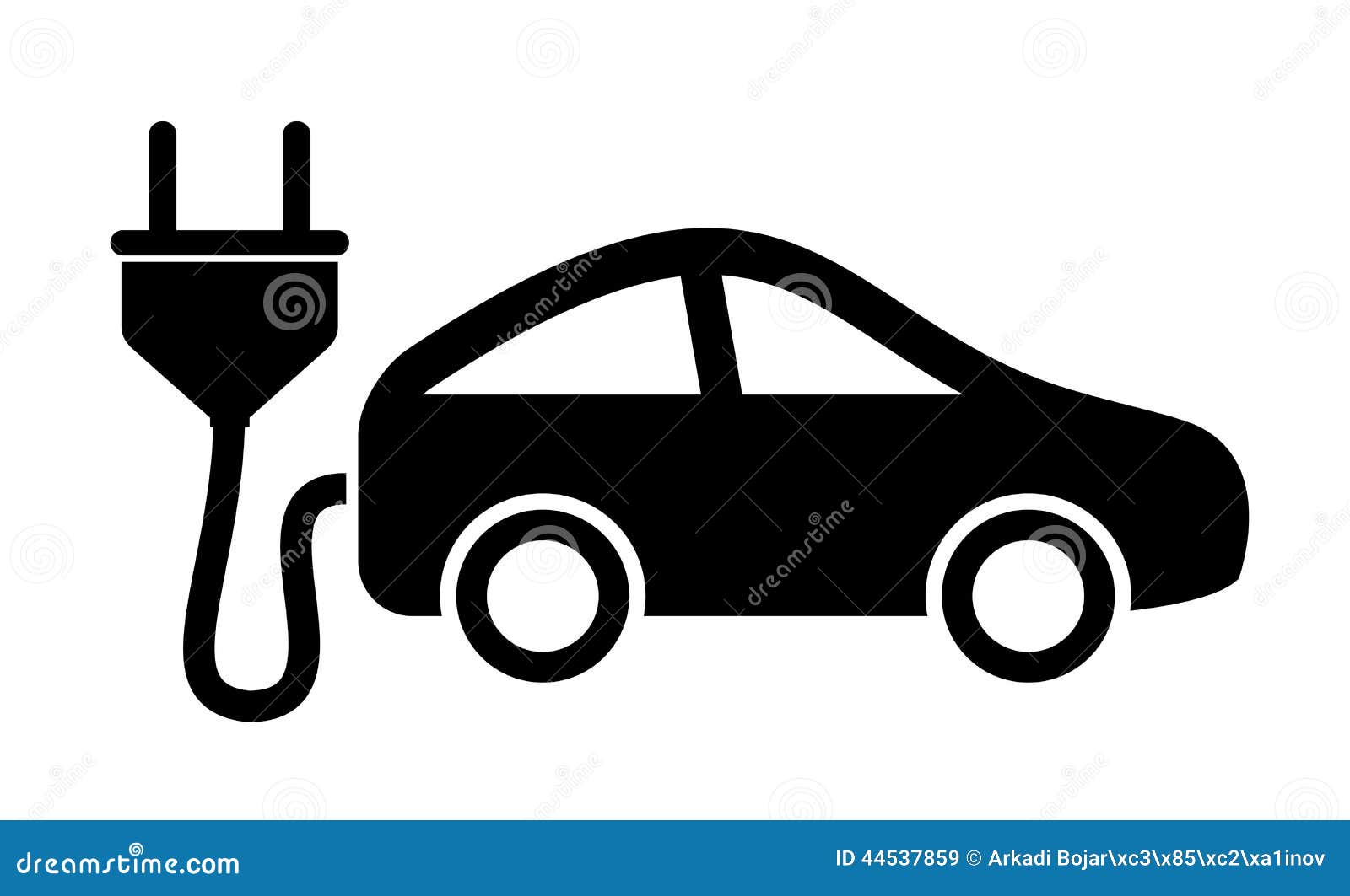 Elbilsymbol vektor illustrationer. Illustration av isolerat - 44537859