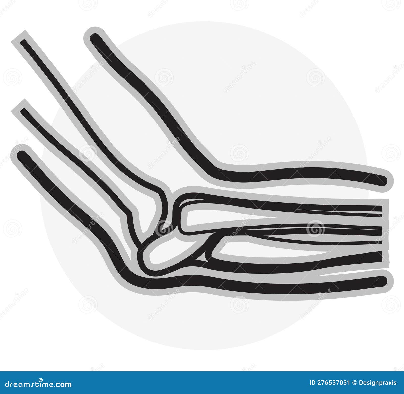 Elbow Bone Icon stock illustration. Illustration of medical - 276537031