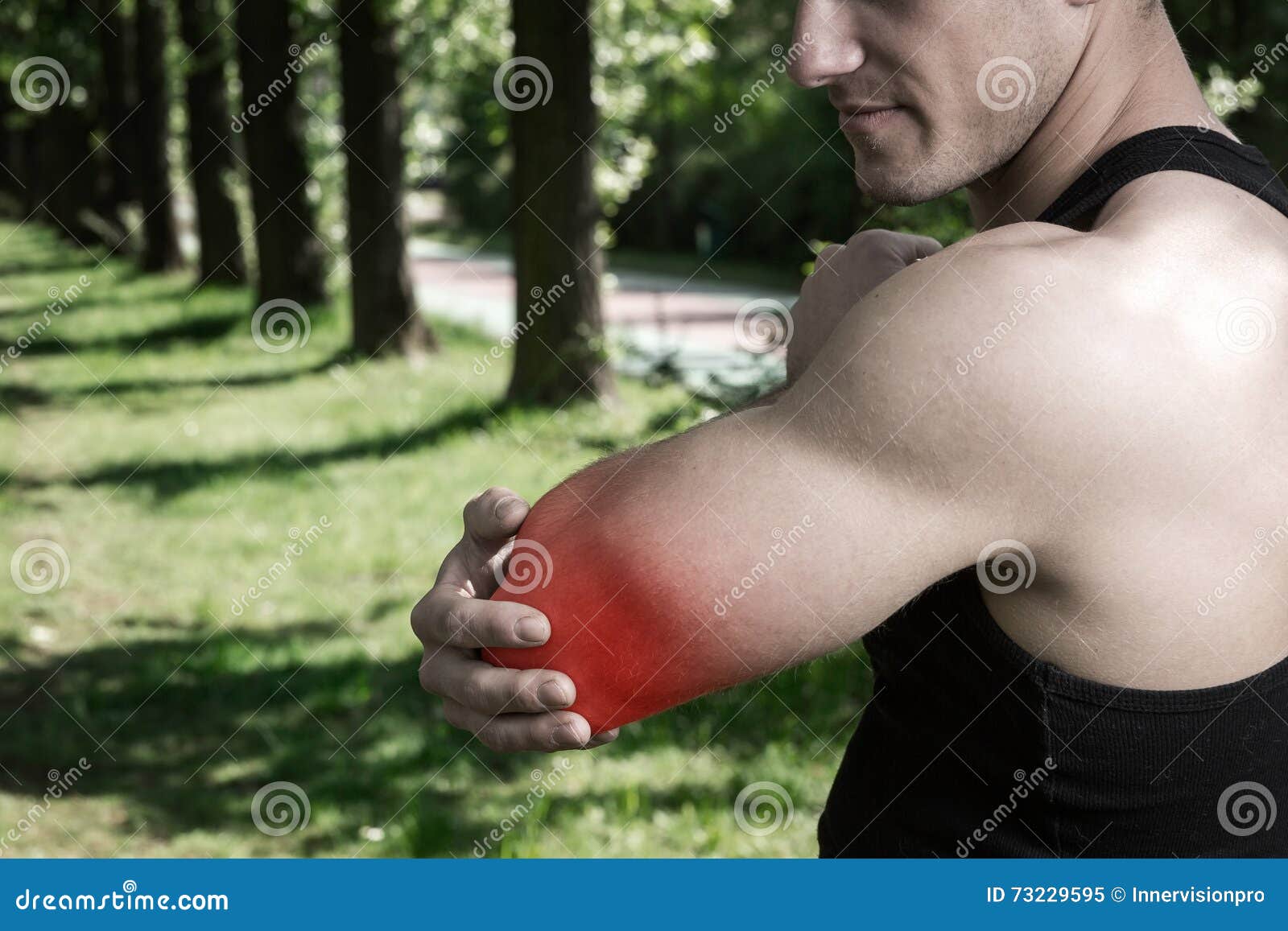 Elbow Injury In Humans .elbow Pain,joint Pains People Medical, Mono ...