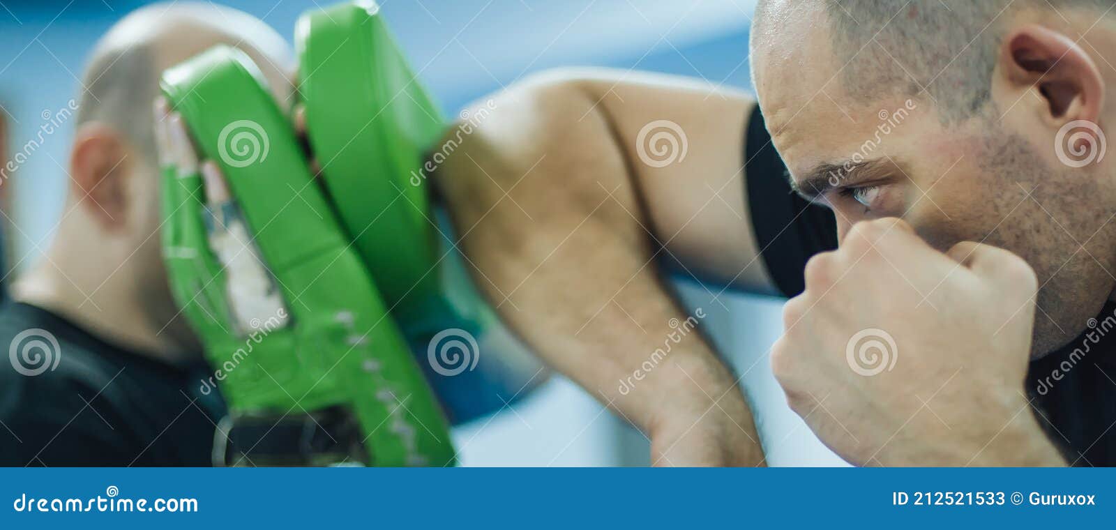 Elbow Kick Technique Training with Focus Mitts. Elbow Strike and Punch ...