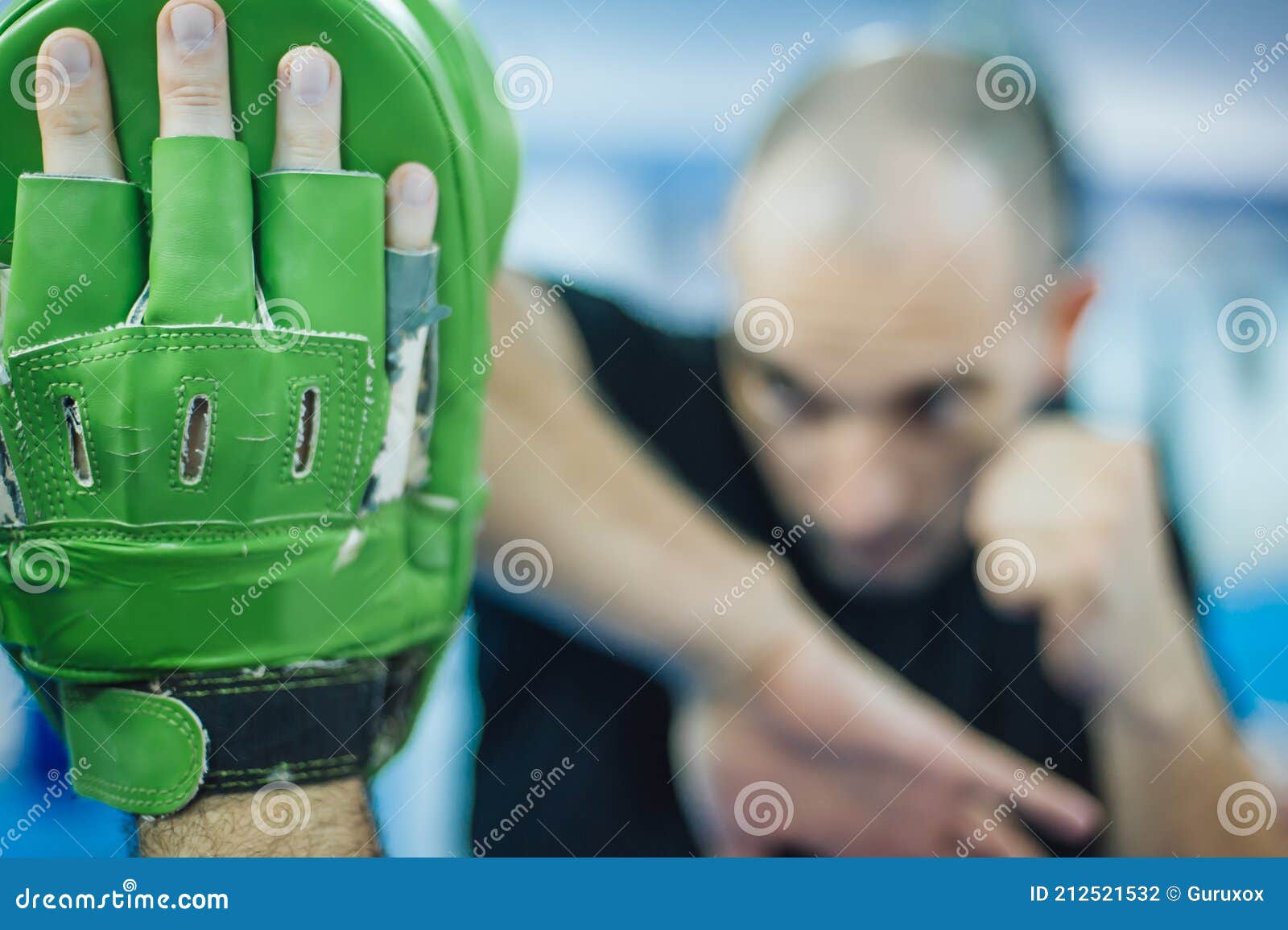 Elbow Kick Technique Training with Focus Mitts. Elbow Strike and Punch ...