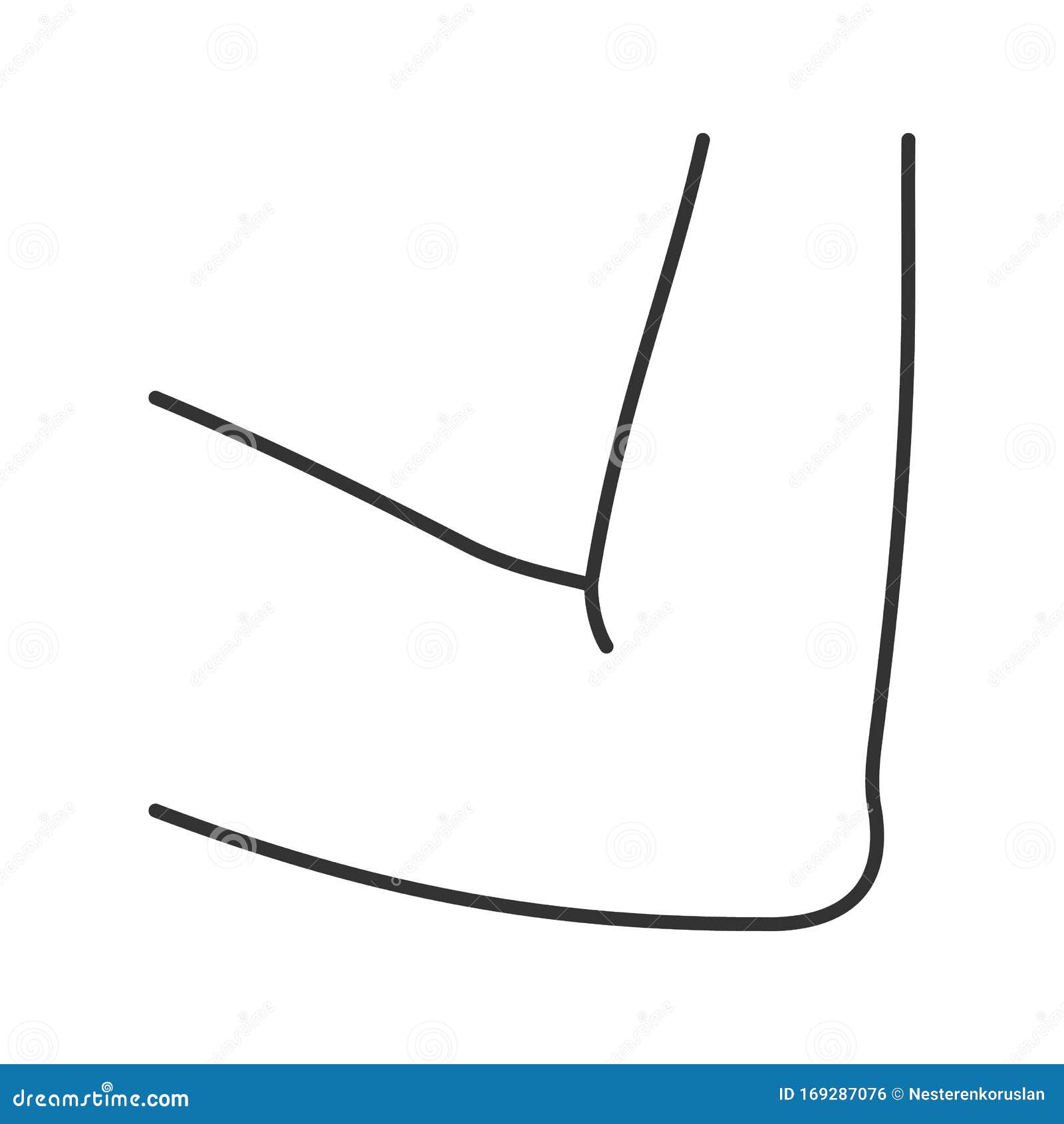 Elbow linear icon stock vector. Illustration of vector - 169287076