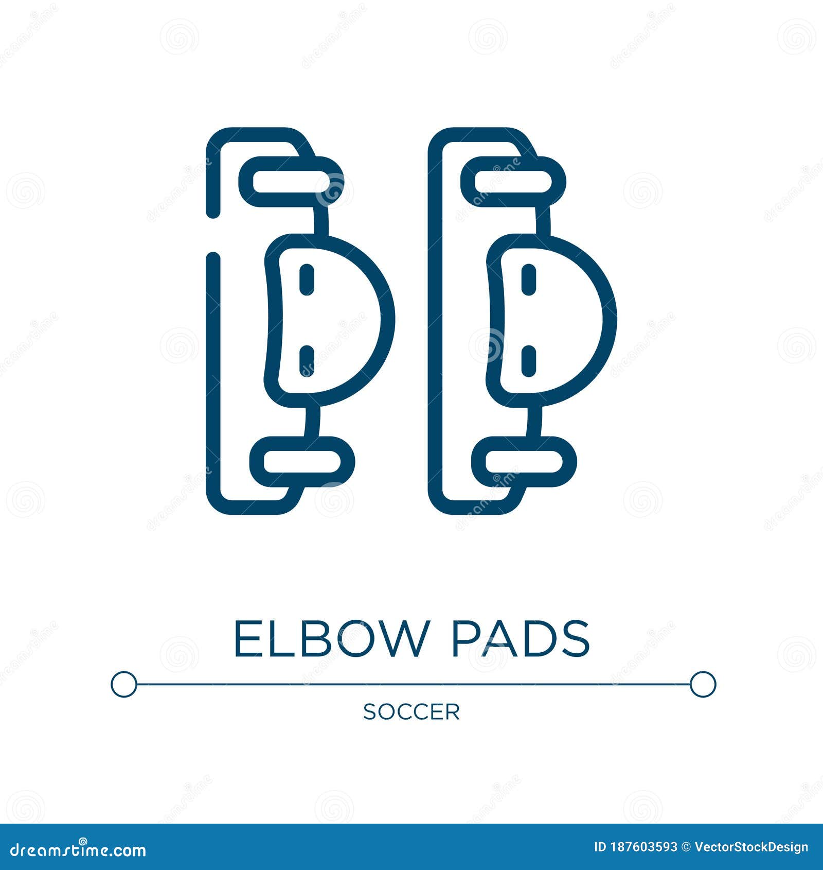 Elbow Pads Icon. Linear Vector Illustration from Skating Collection ...