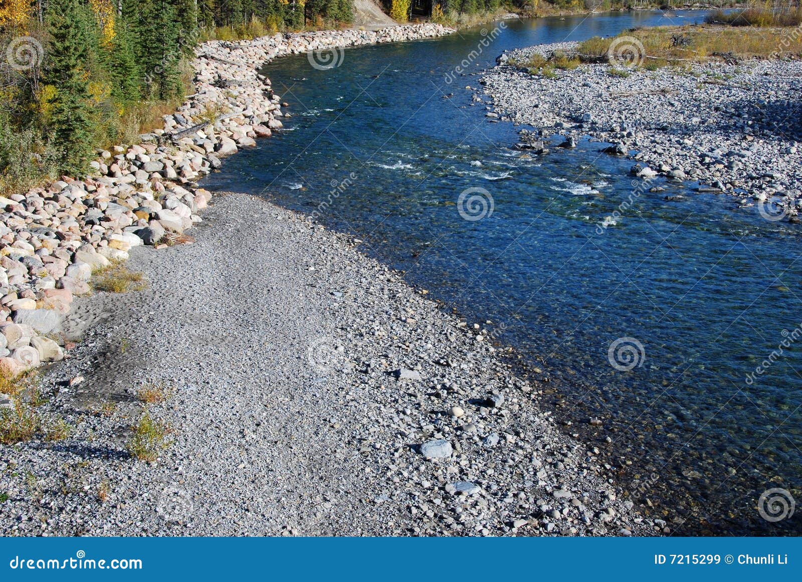 Elbow River stock image. Image of september, fall, canadian - 7215299