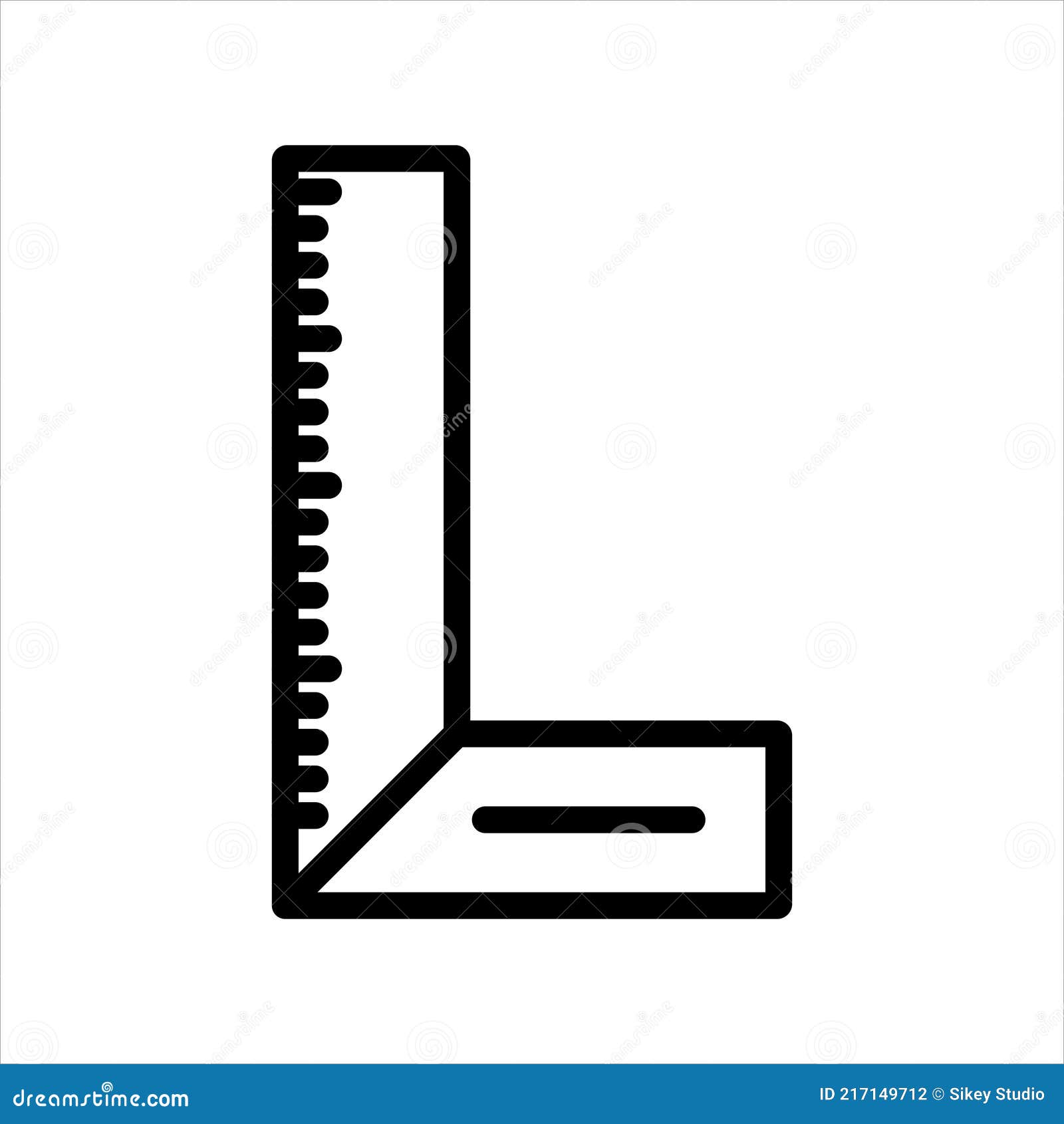Elbow Ruler Construction Tools Icon Stock Vector - Illustration of ...