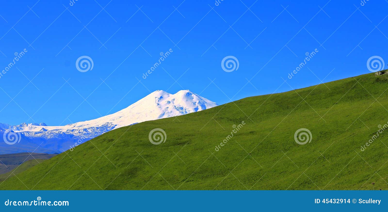 Elbrus Mountain is Highest Peak of Europe Stock Photo - Image of ...