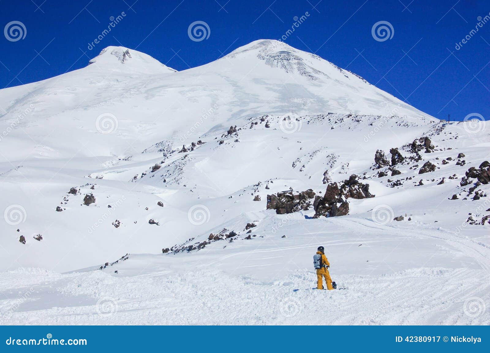 Elbrus - a Sleeping Volcano Stock Image - Image of adventure, landscape ...