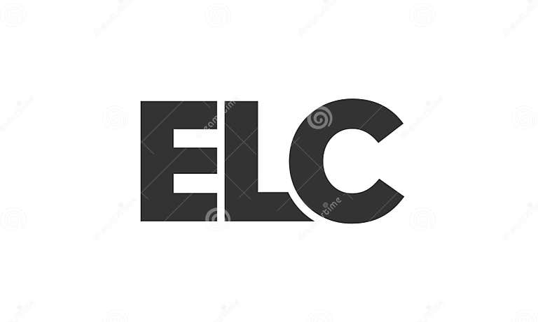 ELC Logo Design Template with Strong and Modern Bold Text. Initial ...