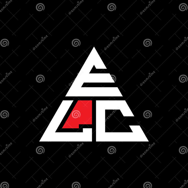 ELC Triangle Letter Logo Design with Triangle Shape. ELC Triangle Logo ...