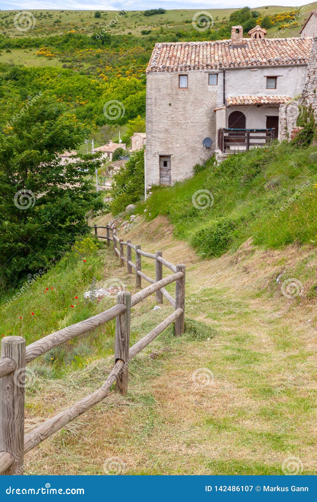 Elcito in Italy Marche stock image. Image of destinations - 142486107