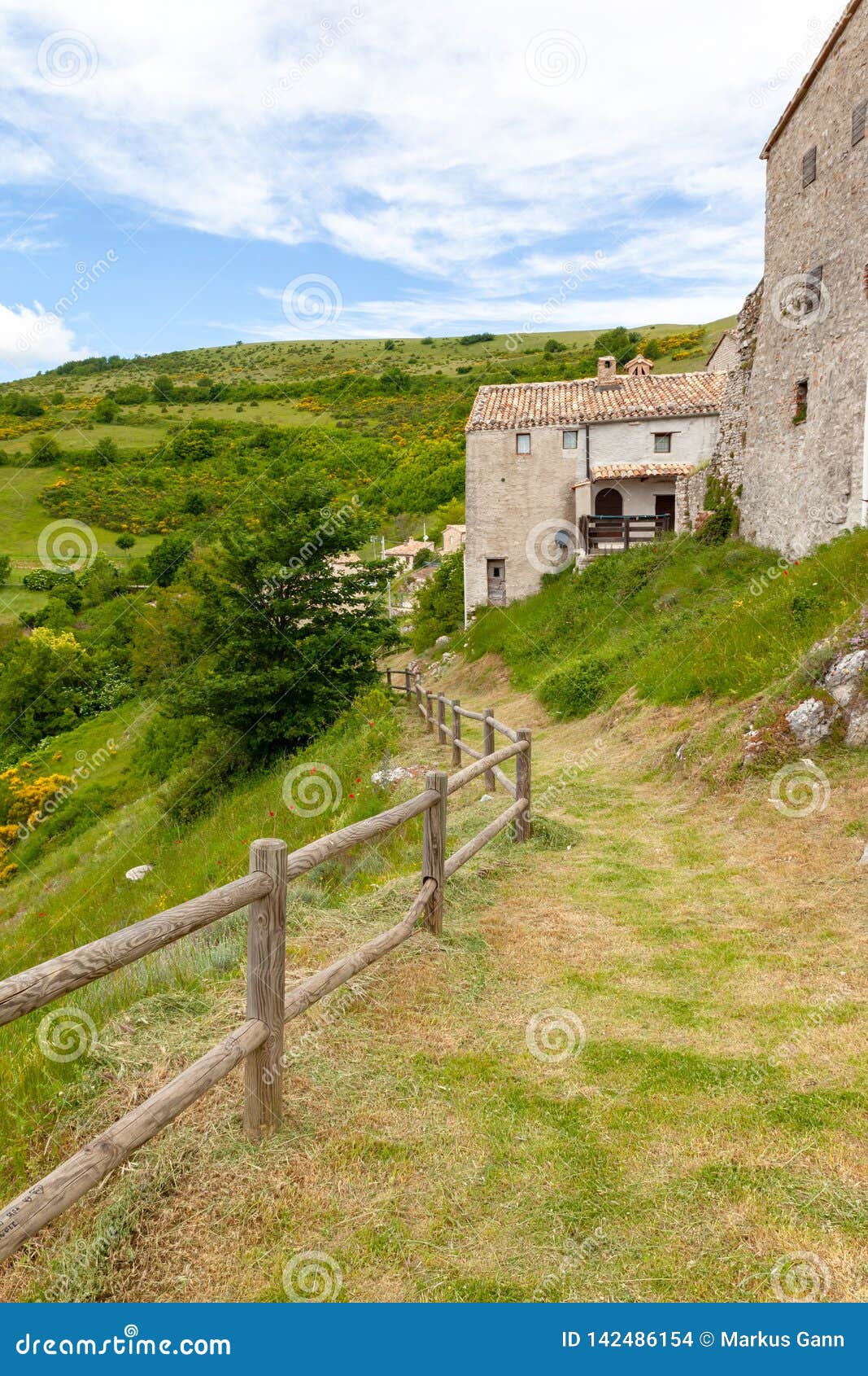 Elcito in Italy Marche stock photo. Image of weather - 142486154